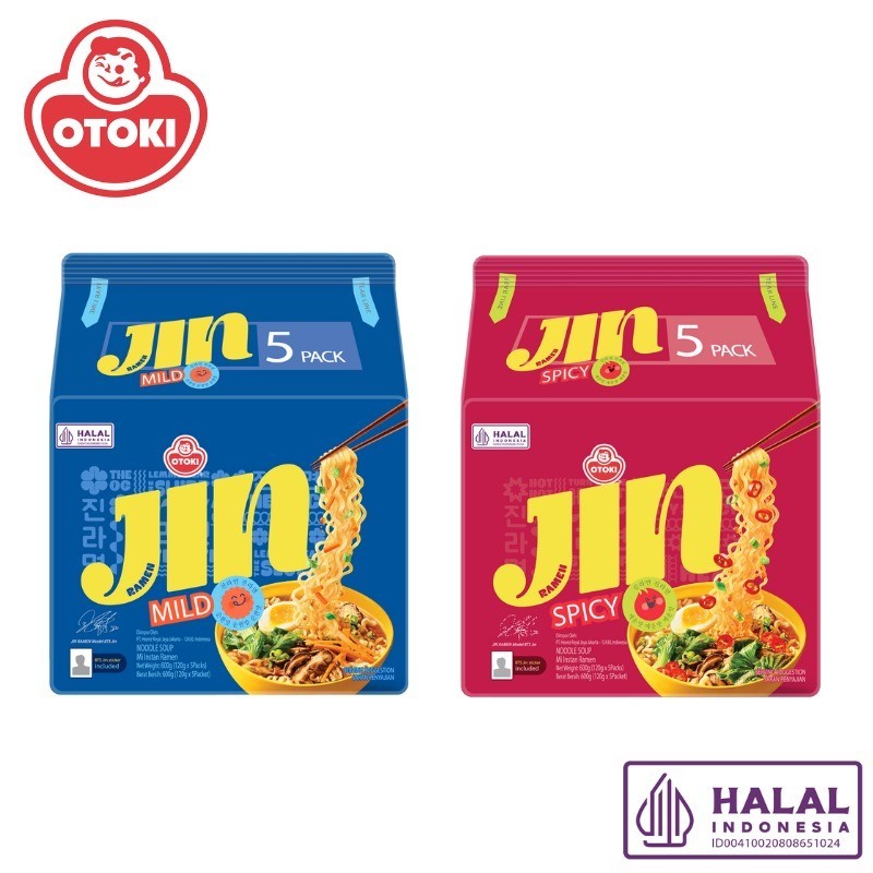 Halal Otoki Jin Ramen Spicy /Mild Multipack (120g x 5pack) | Shopee Philippines