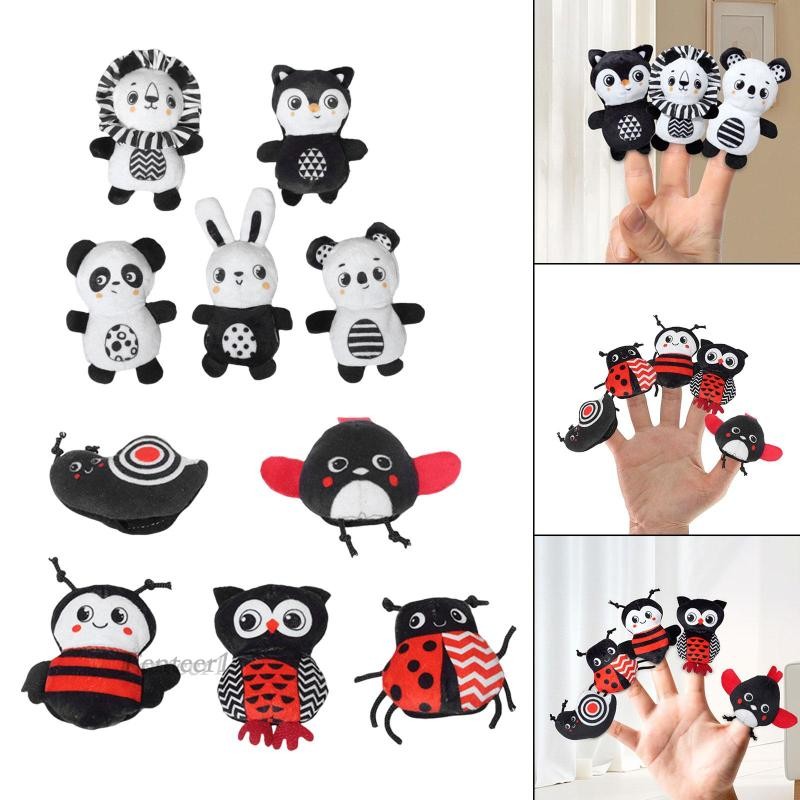 [Fenteer1] 5 Pieces Finger Puppets Hand Puppet Cartoon Social ...