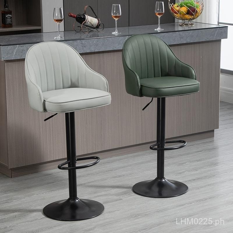 Backrest Front Desk Bar Chair Home Modern Simple Rotating Nordic Bar ...