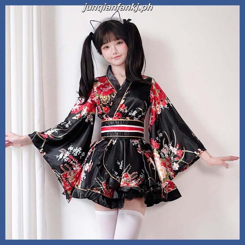 Women Japanese Kimono Yukata Robes Kawaii Girls Floral Printed Haori ...