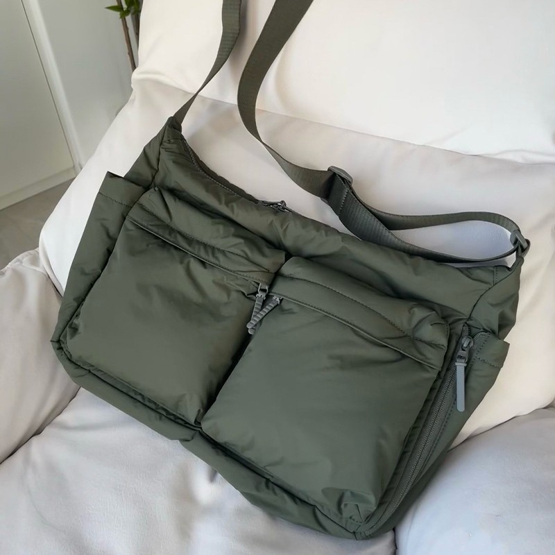 COD Men's casual shoulder bag, multi pocket large capacity crossbody ...