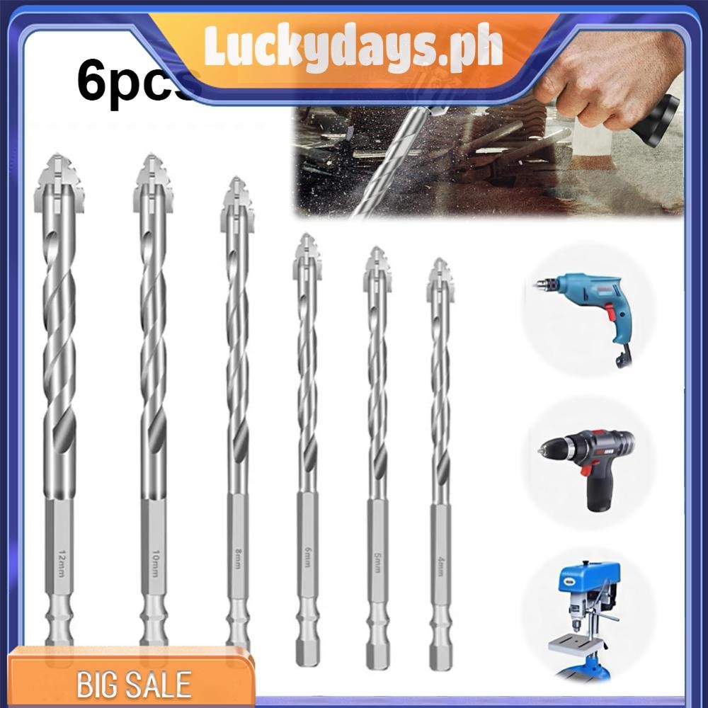 6PCS 4-Blade Saw Tooth Eccentric Drill Bit High-Strength Eccentric ...