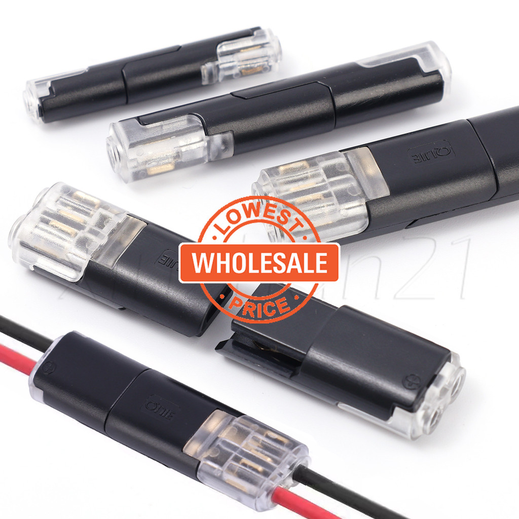 Plug-In Connector Locking Buckles Cable Clamps - 2 Pin Way Plug ...