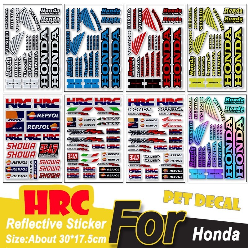 On Sale Honda HRC Reflective Motorcross Motorcycle Stickers Decals For ...