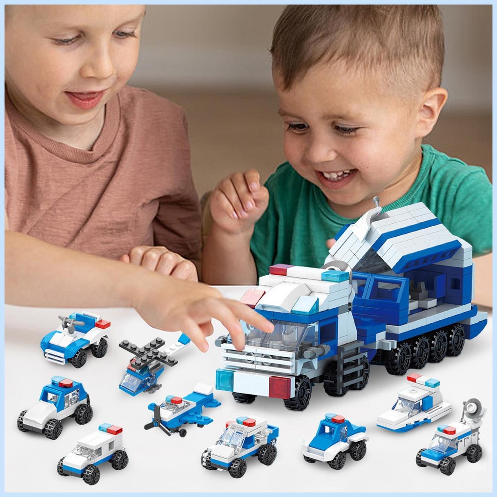 Police Car Building Bricks Toddler Police Car Building Bricks ...