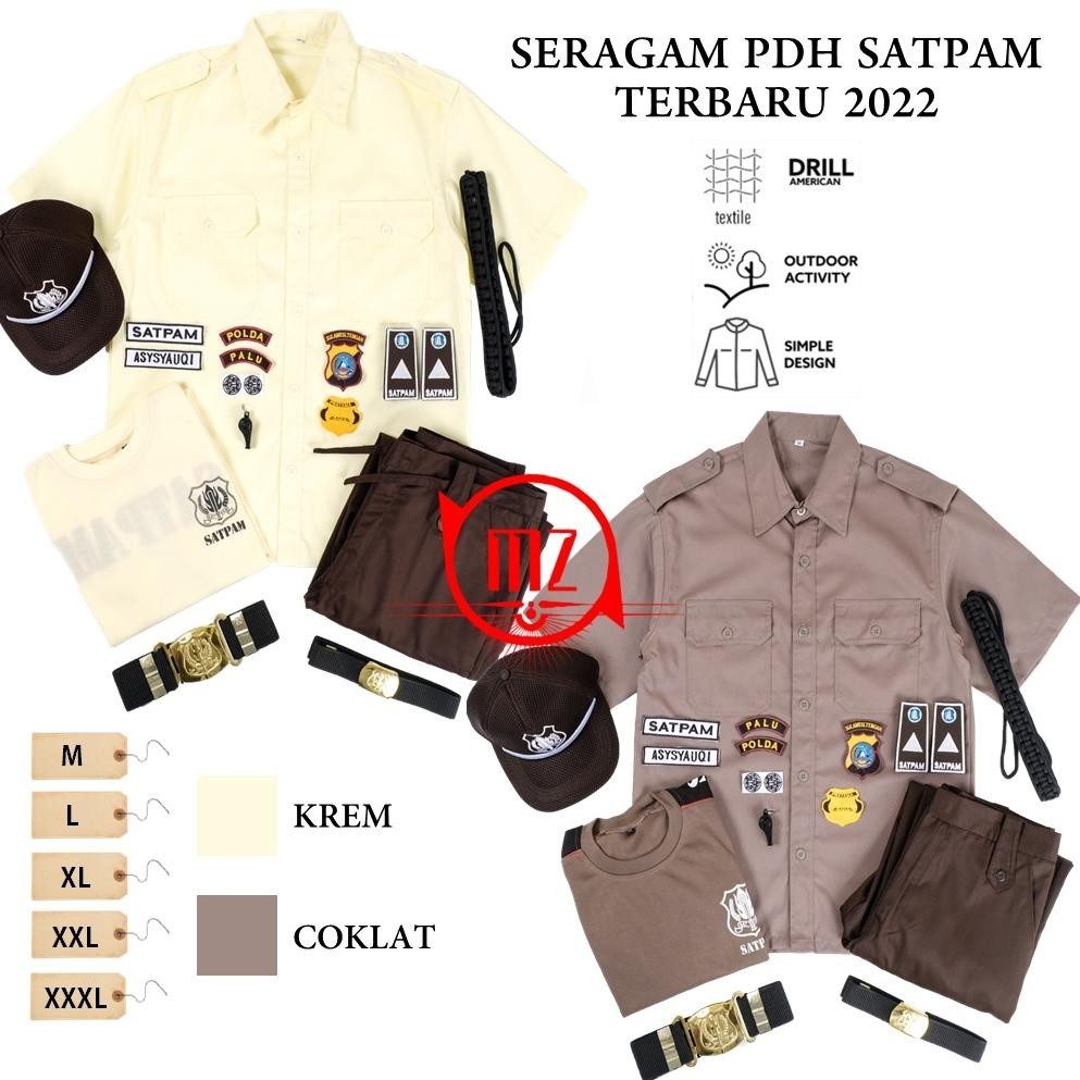 Newest Security Guard Uniform PDH PDL Latest Complete Beige 2022 Latest ...