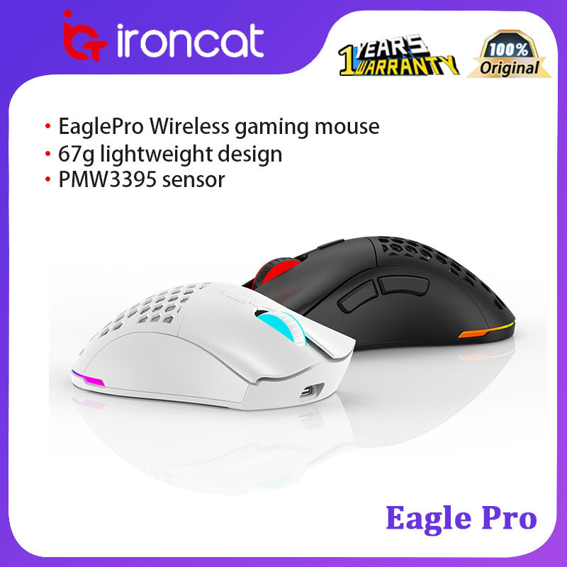 Ironcat Eagle Pro Wireless Dual mode medium small Hand gaming mouse ...