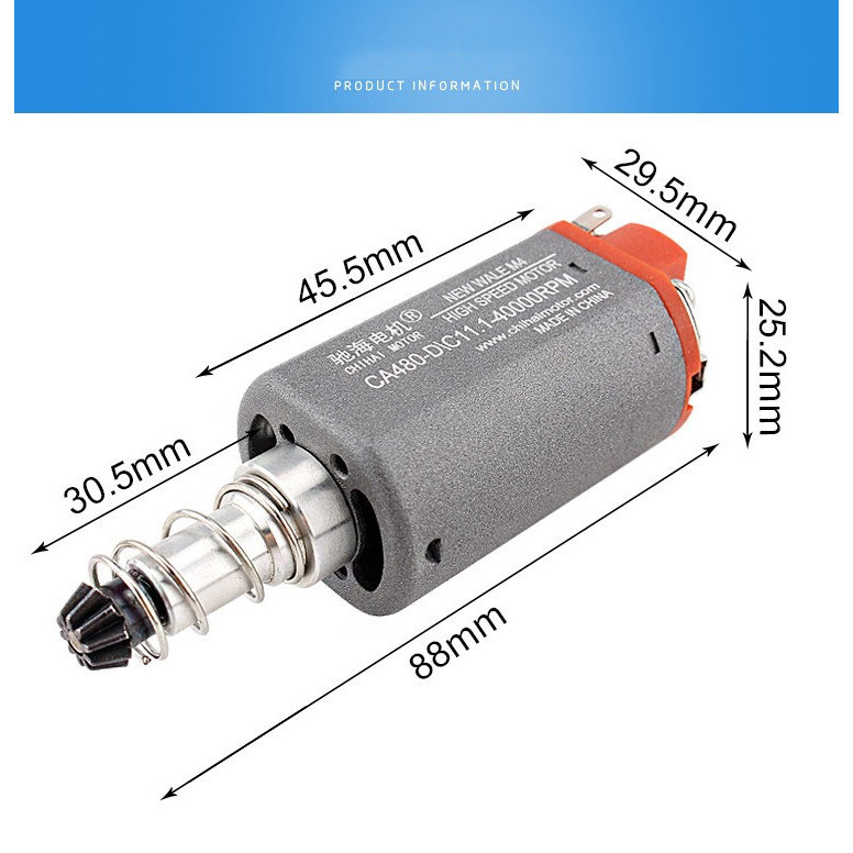CHIHAI high speed high torque generator 480 long shaft motor | Shopee ...