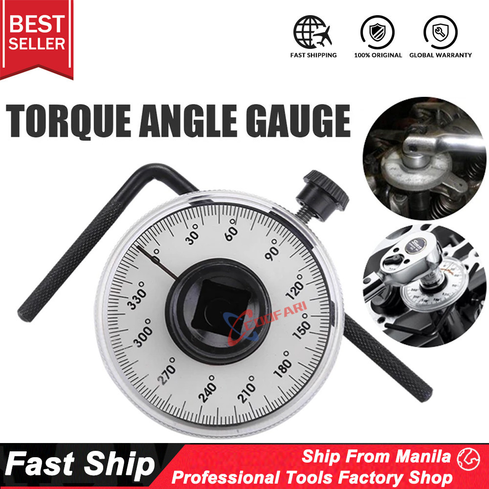 360° 1/2" Adjustable Drive Torque Angle Gauge Professional Measure Hand ...