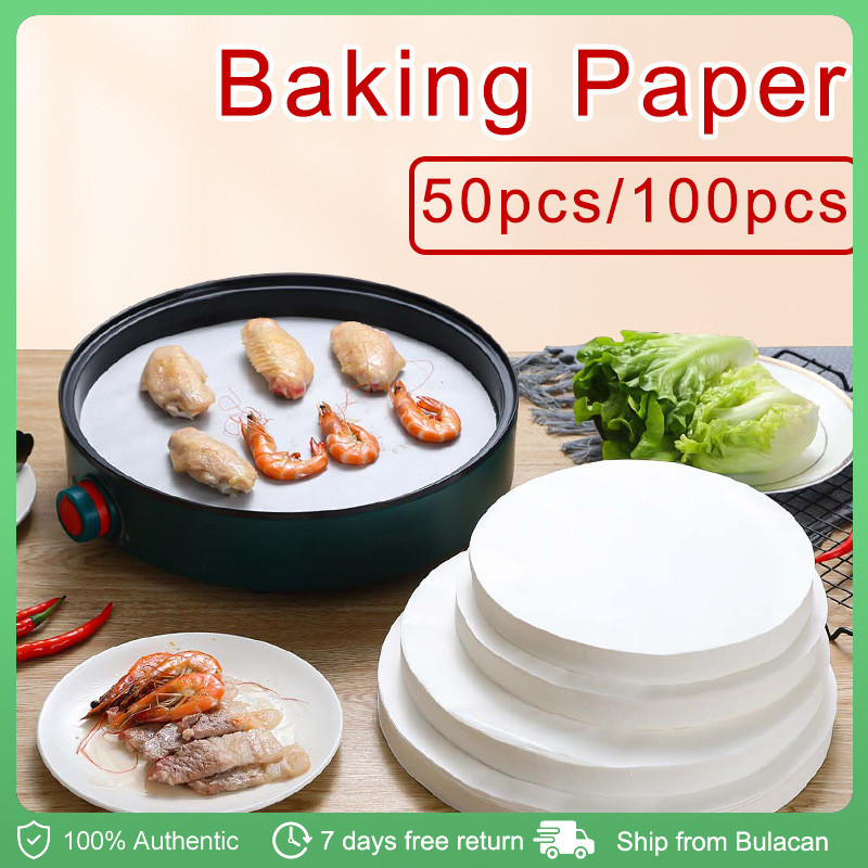 100Pcs Round Baking Paper Non-stick Baking Paper Parchment Paper Grease ...