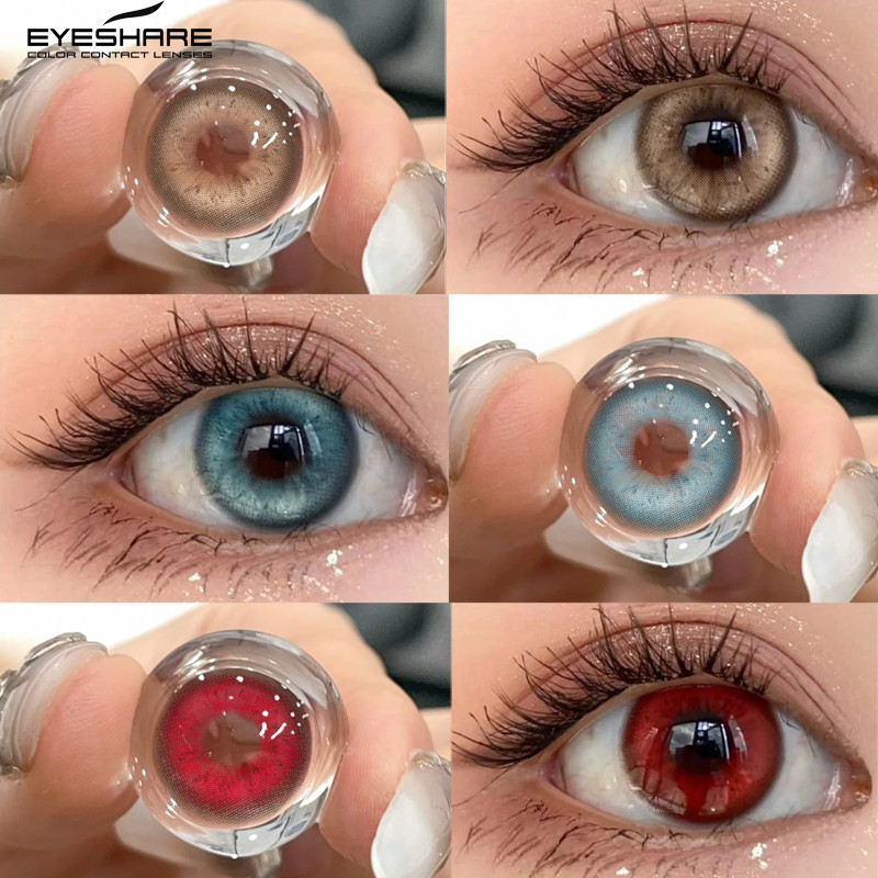 Eyeshare Eye Contact Lenses 2pcs Hybrid Eyes for Brown Iris Yearly ...