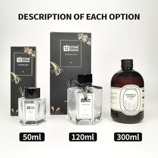 12StarSigns Perfume Reed Diffuser Oil Based Home Fragrance Bathroom Air ...
