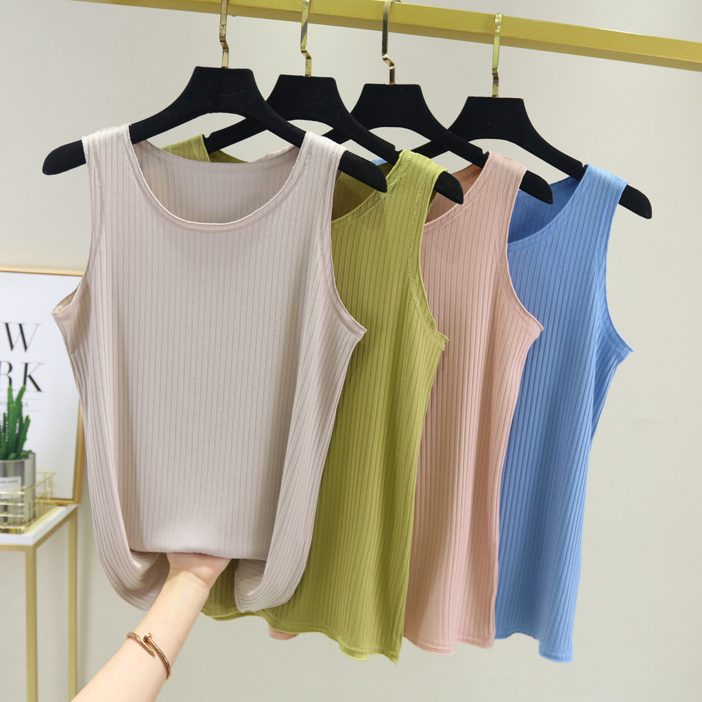 LIVELY Racer Back for Women Sando Crop top Trendy Rib Knit Tank Top for ...