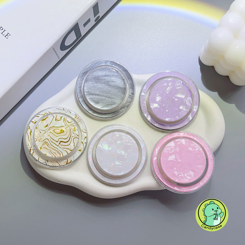 Shell Pattern Magnetic Attraction Korean Cute Leopard Print Shiny Glitter Candy Color ...