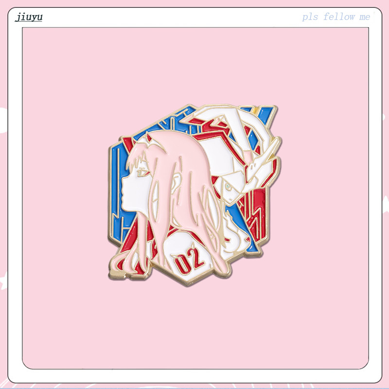 DARLING in The FRANXX Zero Two Metal Badge Japanese Manga Series Pin ...