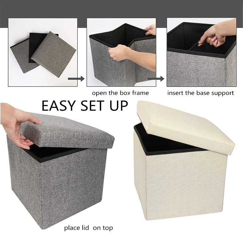 Multifunctional Rectangular Storage Stool Folding Storage Stool Box ...
