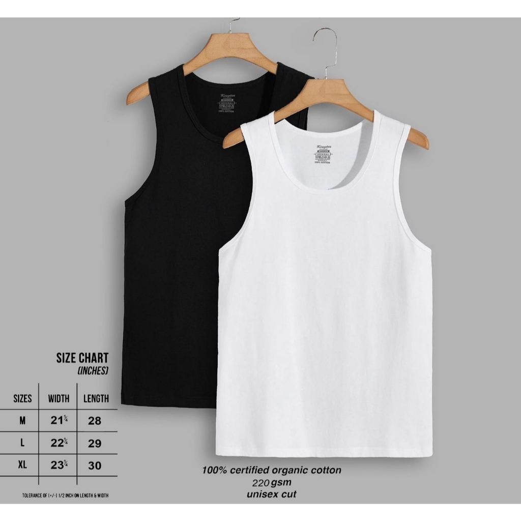 Y&F Men'S Cotton Plain Sando Oversize 220 gsm Body Fit Vest Tanks Top ...
