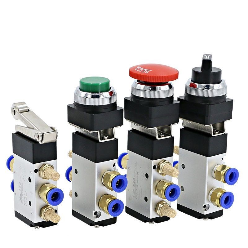 Air Valve Switch Stroke Pneumatic Valve Hand-Operated Valves Press Type ...