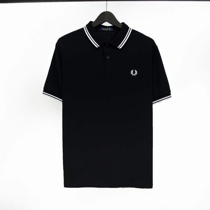 Fred Perry Twin Tipped Polo White Black (100% Original) | Shopee ...