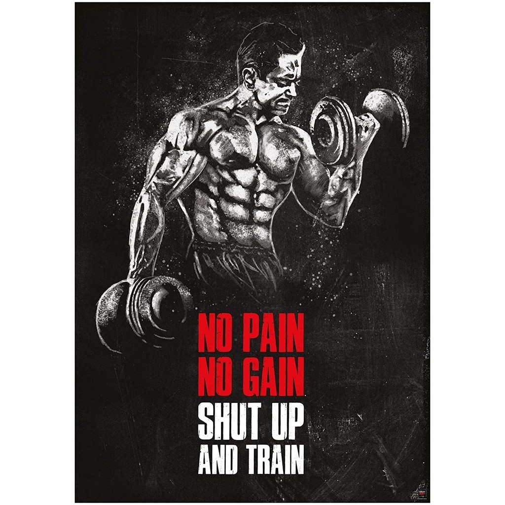 Motivational Workout Poster in cm Wall and Fitness Poster Motivational ...