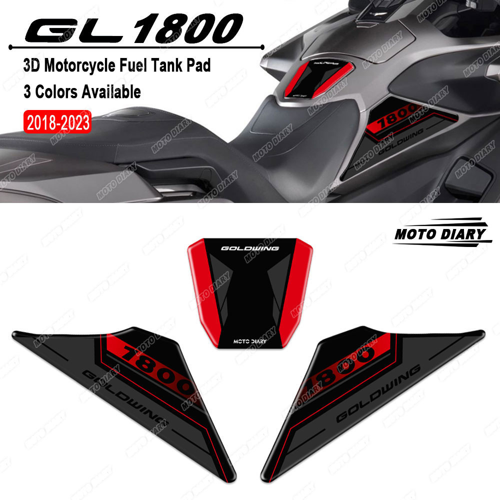 GL1800 Fuel Tank Pad Stickers 3D Tank Protection Decals Waterproof For ...