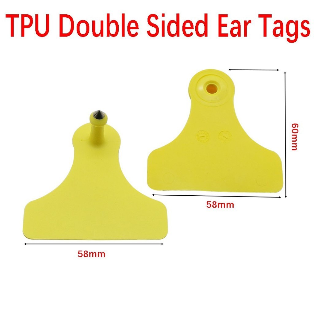 5SET 60*58mm Pig Cattle Blank TPU Ear Tag Double-sided Label Custom ...