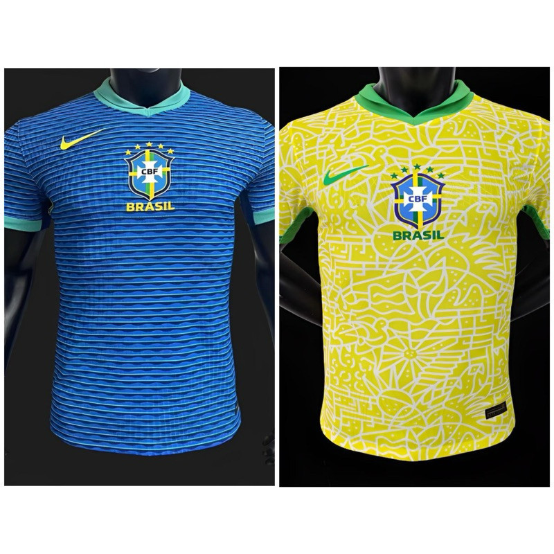EURO 2024 2025 BRAZIL HOME AWAY FANS & PLAYER ISSUE KIT Ready Stock 24 ...