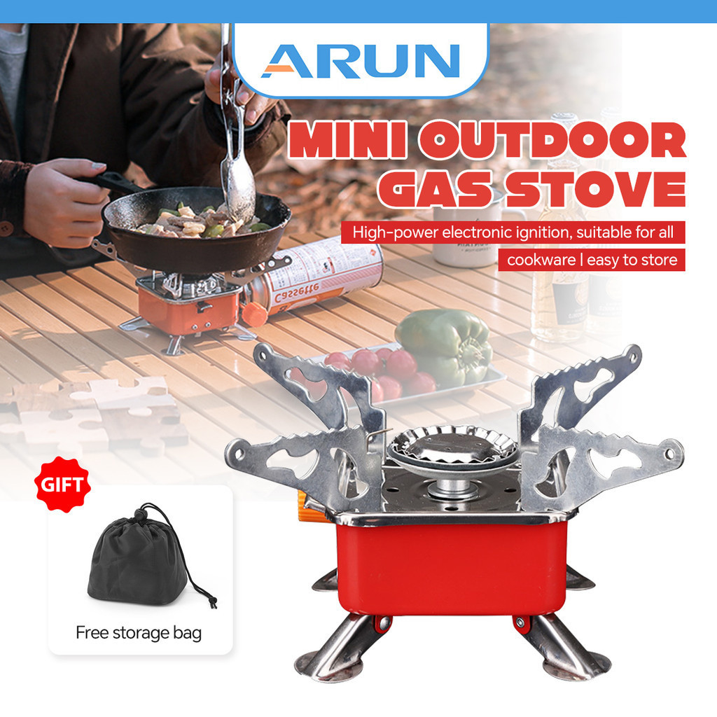 Square stove Camping Stove Powered Portable Card Type camping portable ...