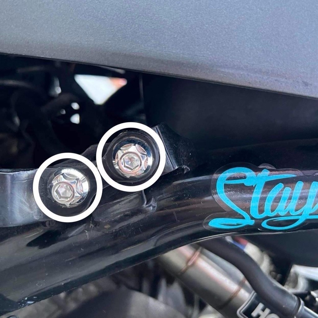 HENG / SC SIAM FOOT REST BRACKET BOLTS FOR AEROX V1 & V2 CNC TITANIUM ...