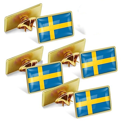 Sweden Flag Lapel Pins Bulk - Metal Swedish Brooch Badge Souvenir for ...