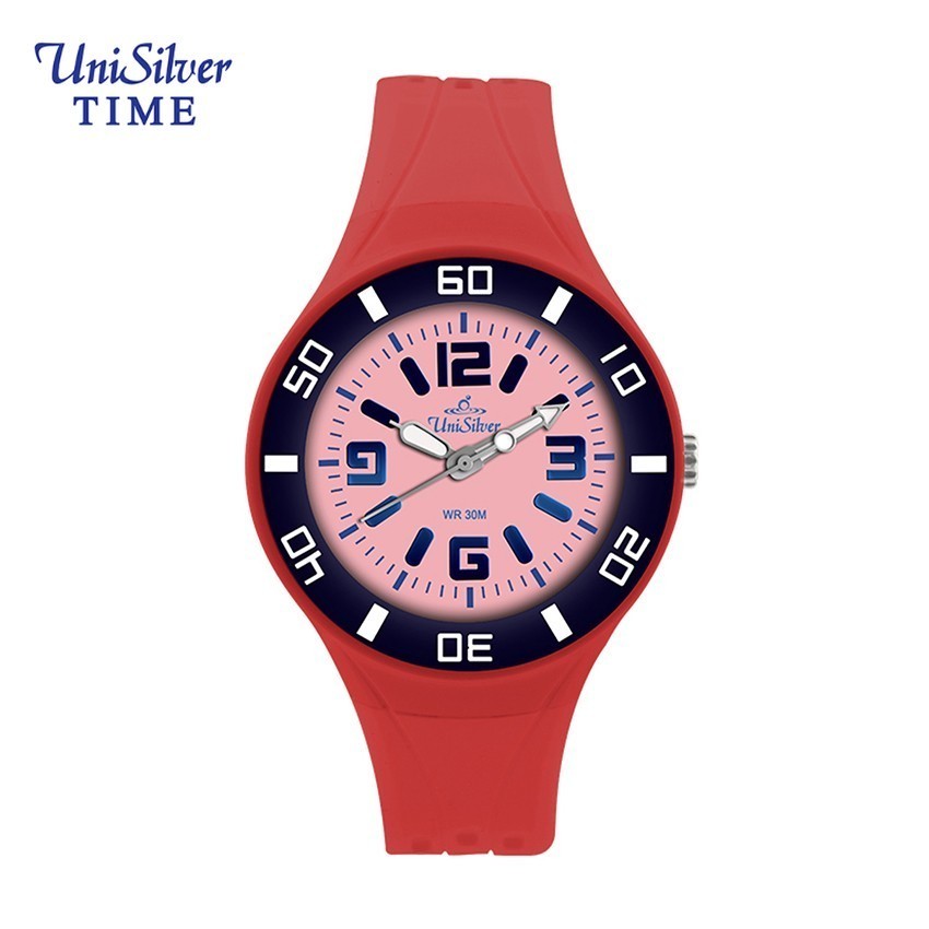 UniSilver TIME Zesty Red Analog Rubber Watch KW1543-2006. | Shopee ...