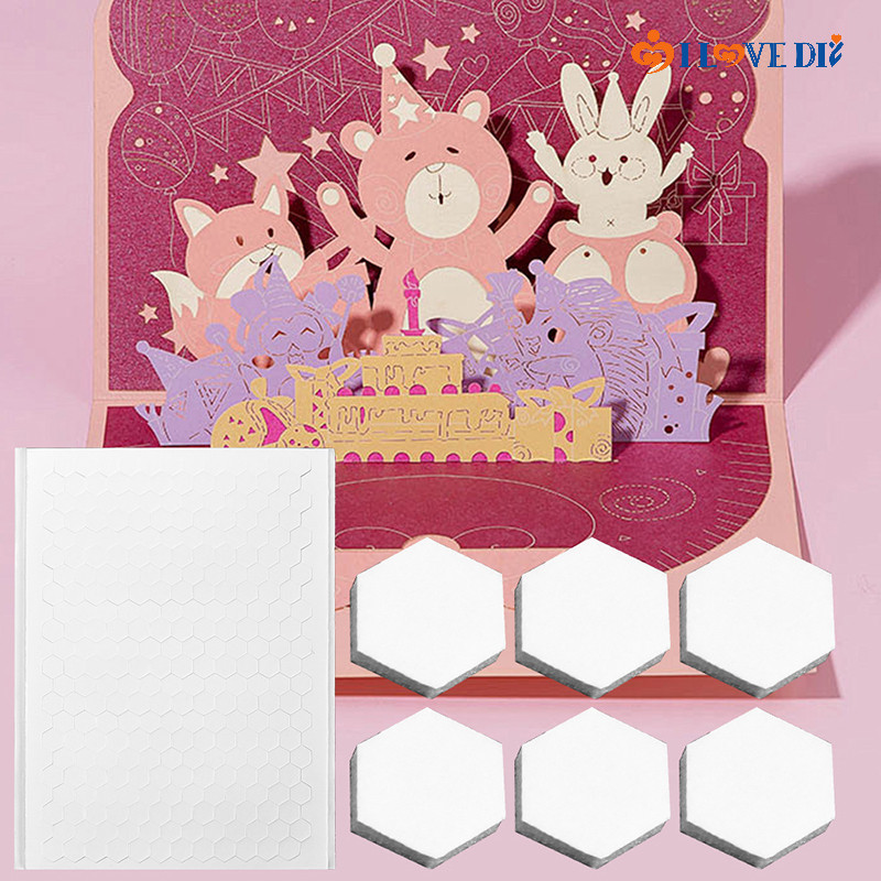 2 Sheets Multipurpose Mini Double-sided Adhesive Patch - Picture Card ...