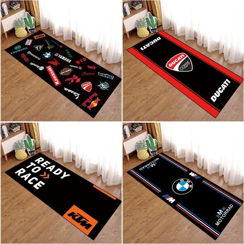Motorbike Crystal Pile Carpet Yamaha Ducati Honda Harley Motorcycle ...