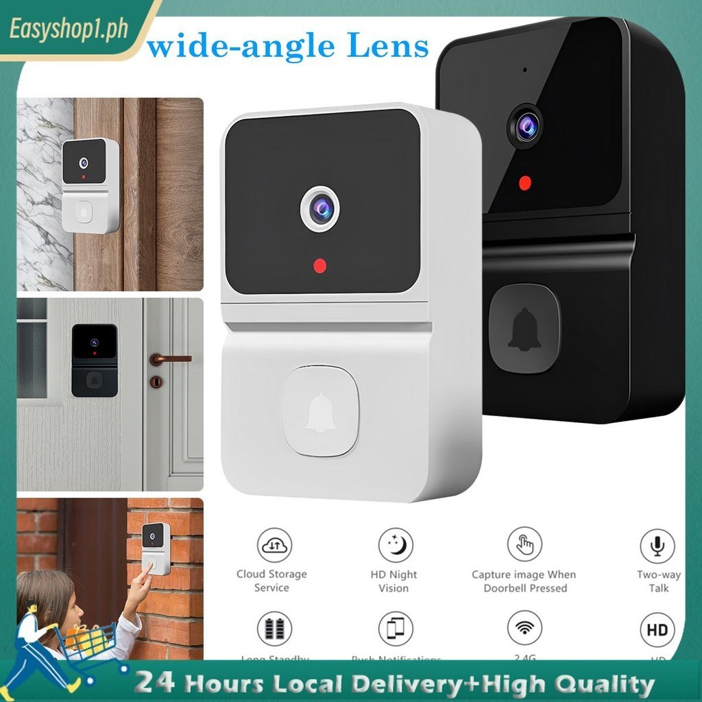 Wireless Video Doorbell Reusable Smart Video Doorbell Camera with Wide ...