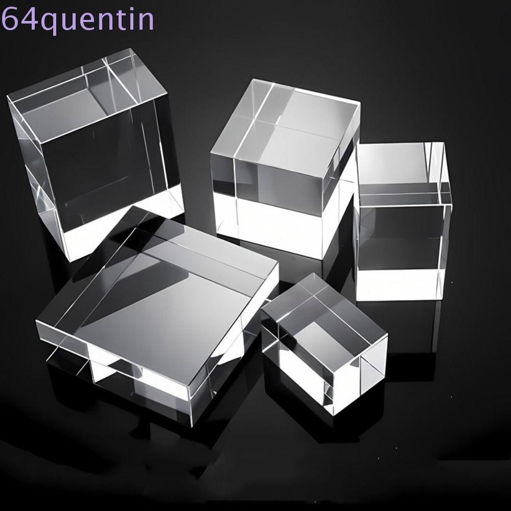 QUENTIN Jewelry Display Riser Stands, Solid K9 Crystal Acrylic Cube ...