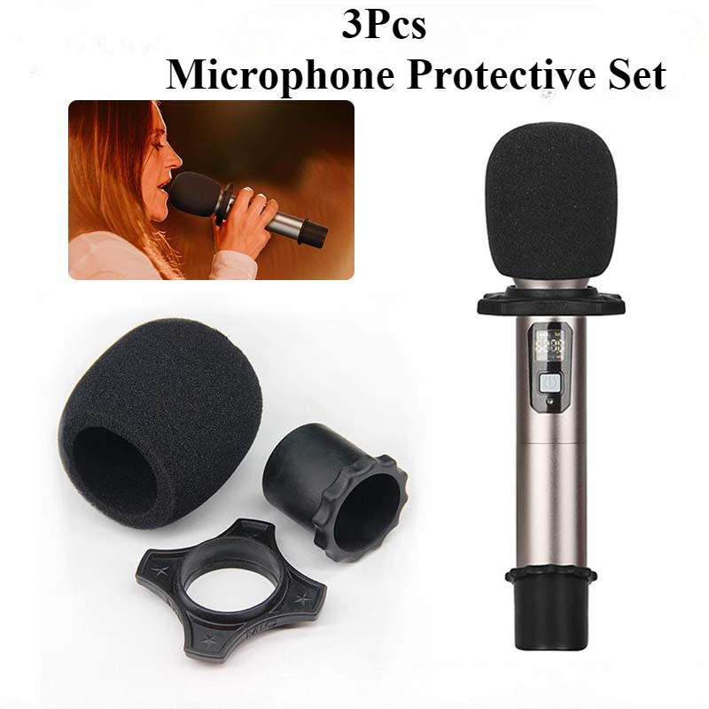 3Pcs/Set Mic Protector Handheld Microphone Protection Mic Foam for KTV ...