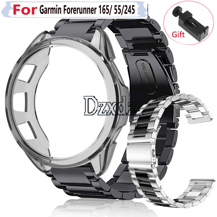 Garmin Forerunner 55 165 Music Smart Watch Strap Stainless Steel Metal ...