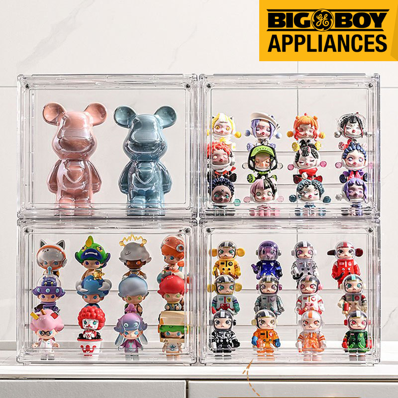 Acrylic Display Case Storage Organizer Transparent Boxes Stackable Magnetic Dustproof Box ...