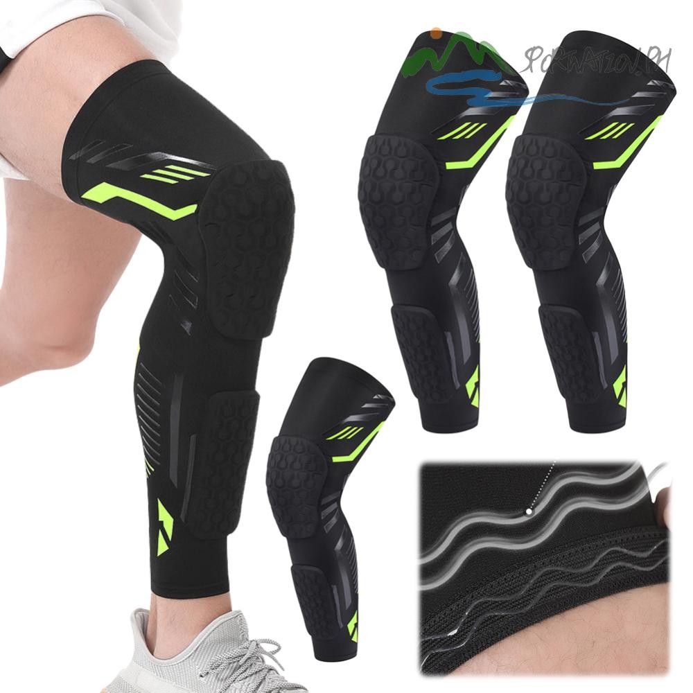 Leg Compression Sleeve Basketball Knee Pad Anti Slip Thigh Compression ...
