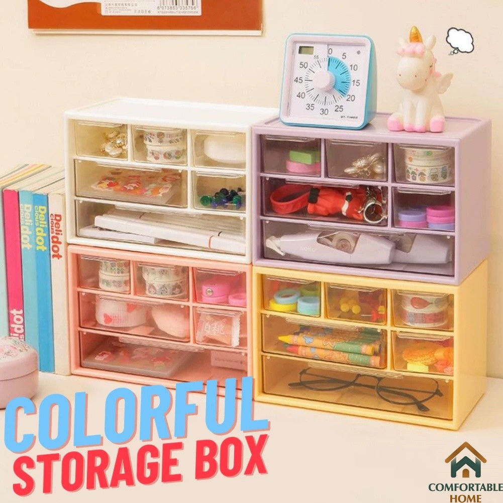 CHS 6Grid Small Parts Desk Drawer Craft Organizer Jewelry Cosmetic ...