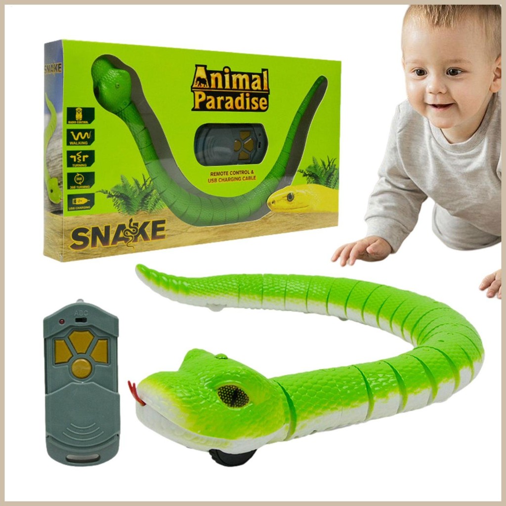 RC Snake Toy Battery Powered Fake Snake Toy Fast Moving Smart Sensing ...