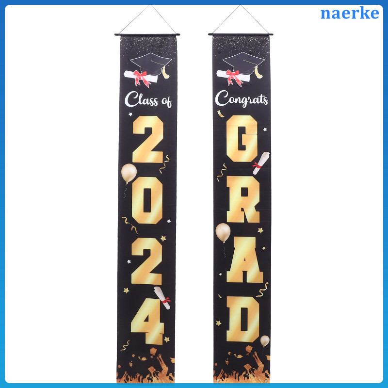 Graduation Season Couplet Welcome Sign Door Cover Banner Party Supplies Flowers Garland for ...
