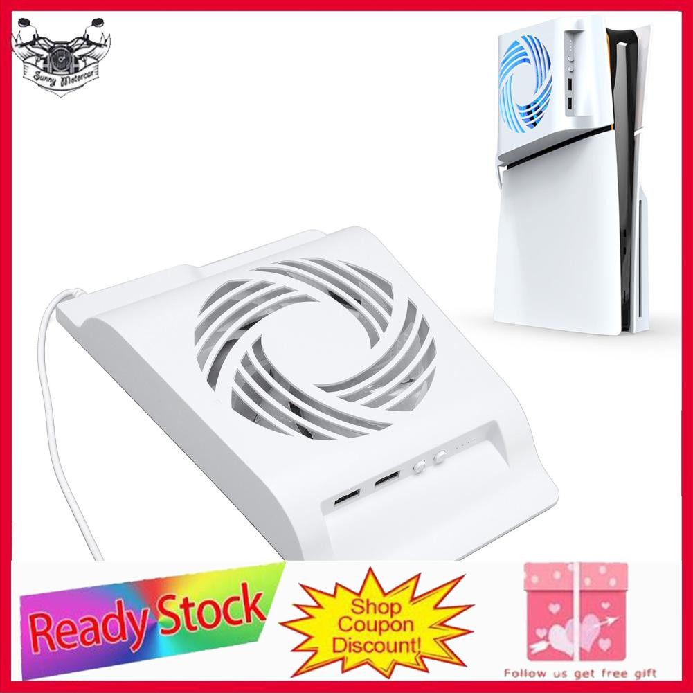 Sunnyhousess Game Console Cooling Fan Temperature Sensing RGB Light ...