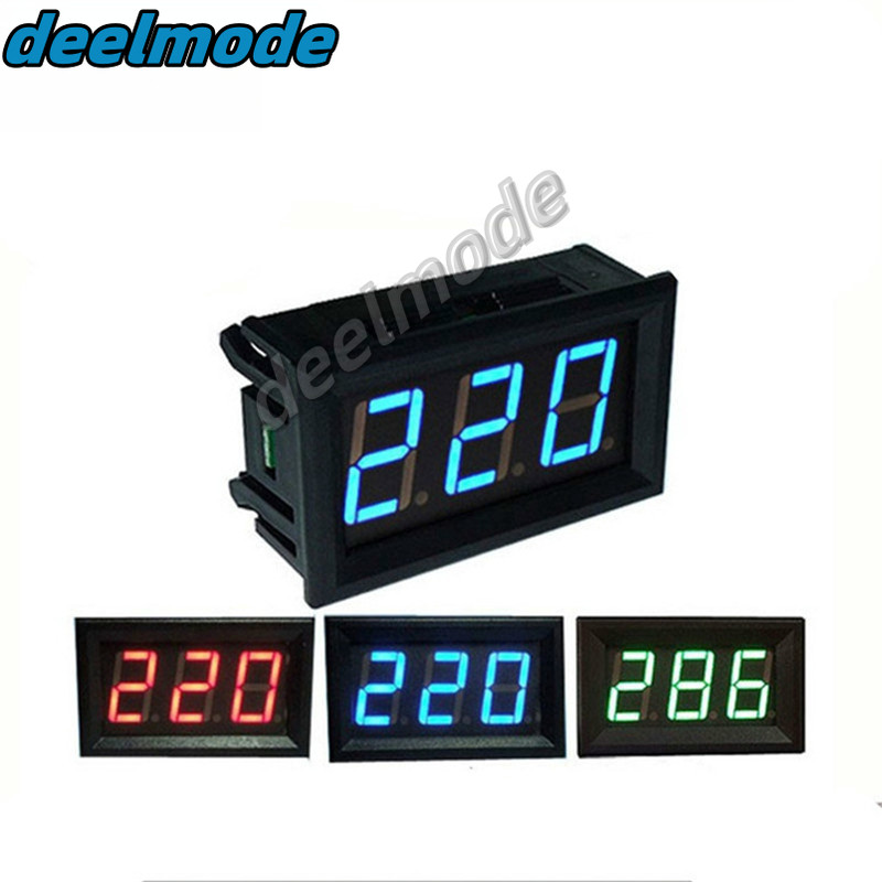 110V-220V-380V Digital Voltmeter AC 70V to 500V 0.56 inch LED Digital ...