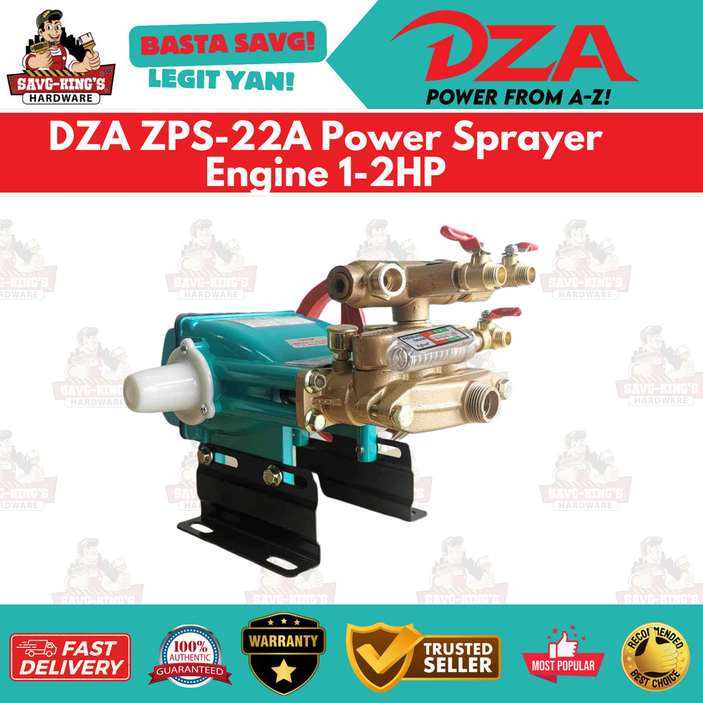 DZA ZPS-22A Agricultural CarWashing Power Sprayer Engine 1-2HP Complete Pump Set. No Motor ...