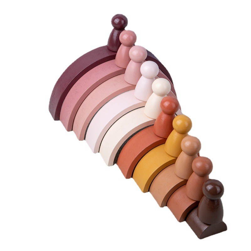 Rainbow Building Blocks 10-Layer Arch Assembling Building Blocks ...