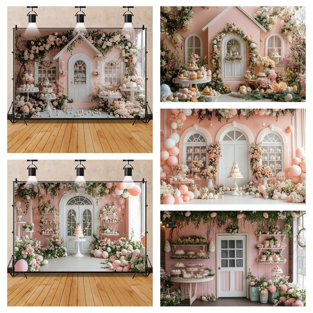 Sweet Shop Backdrop Dessert Parlor Girl Birthday Party Decoration ...