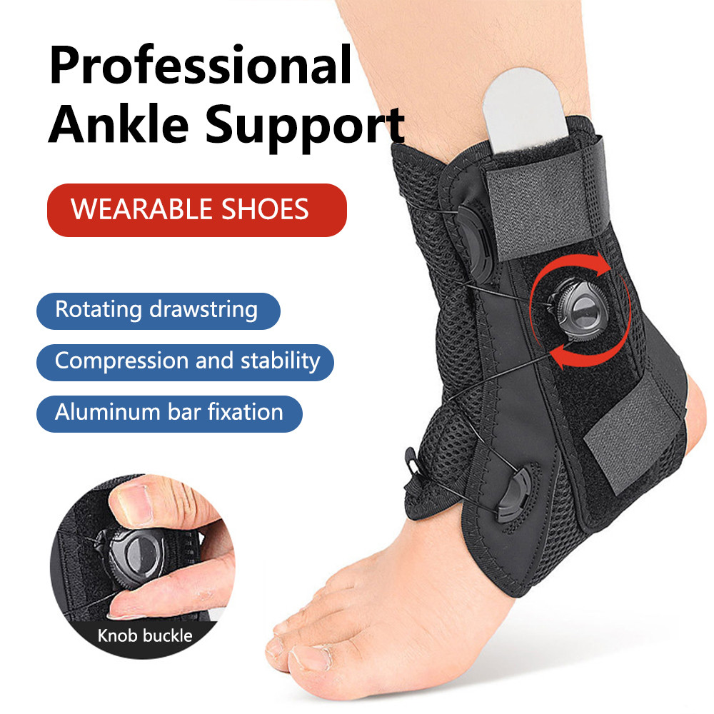 Ankle Sprained Support Brace Rotating Aluminum Plate Ankle Splint ...
