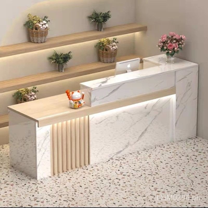 Minimalist Bar Counter New Chinese Style Company Modern Reception Desk ...