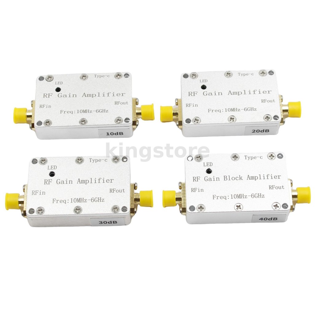 LNA High Flatness Receiver Amplifier 10dB 20dB 30dB 40dB Gain 10MHz-6GHz Low Noise GPS FM Radio ...